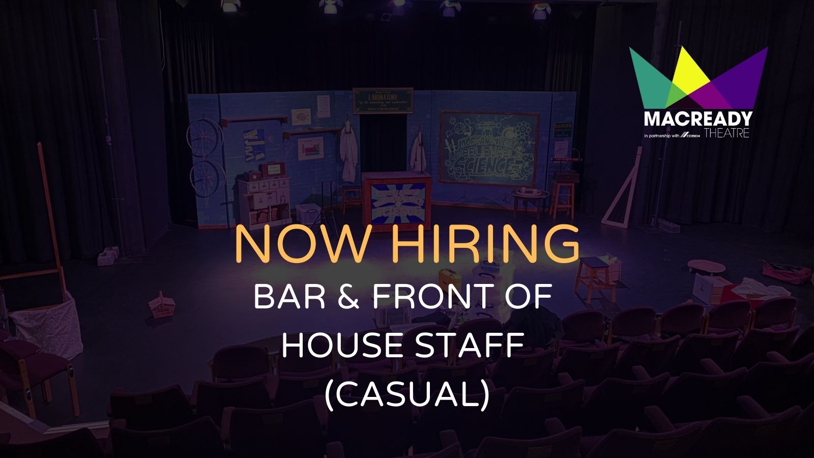 Join Our Front Of House Team – Macready Theatre